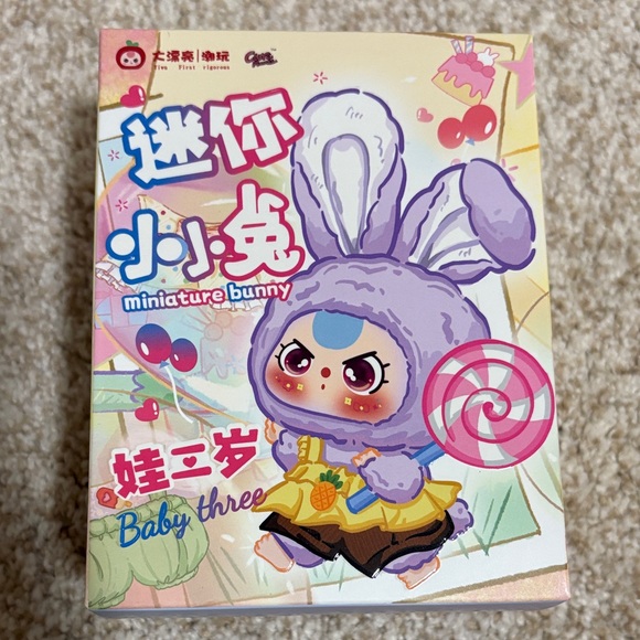 Miniso | Toys | Baby Three Miniature Bunny Plush Pendant Blind Box ...